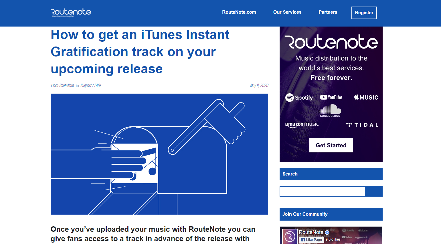 How do I set up iTunes Gratification? - RouteNote Support Hub