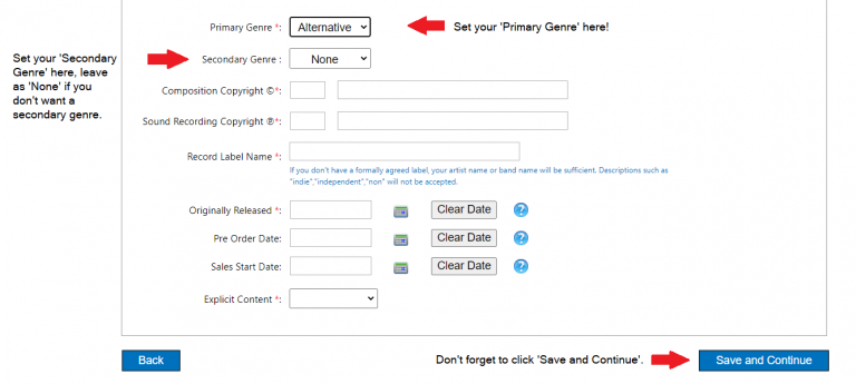 How do I choose the genre(s) for my release? - RouteNote Support Hub
