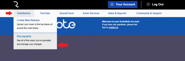 Where can I find my discography? - RouteNote Support Hub
