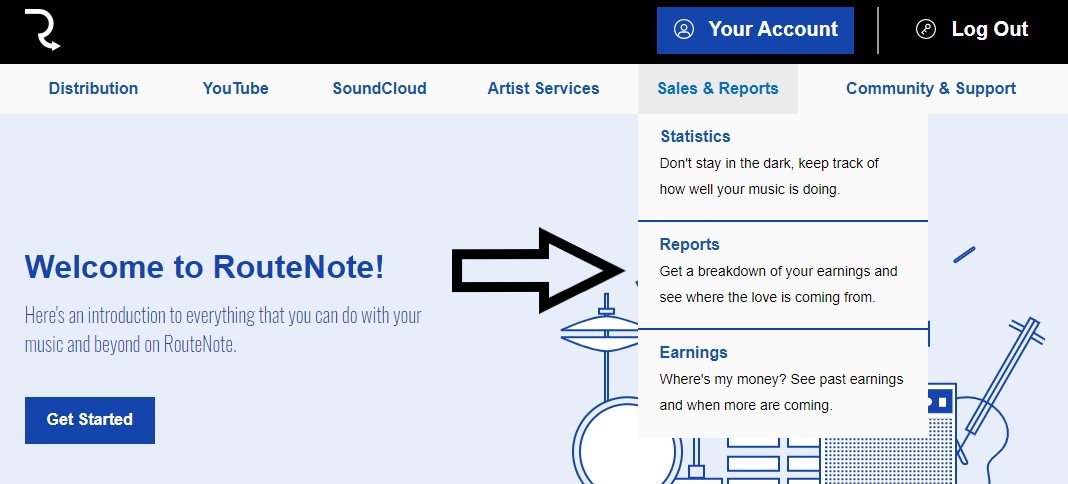 Where can I find and download my reports? - RouteNote Support Hub