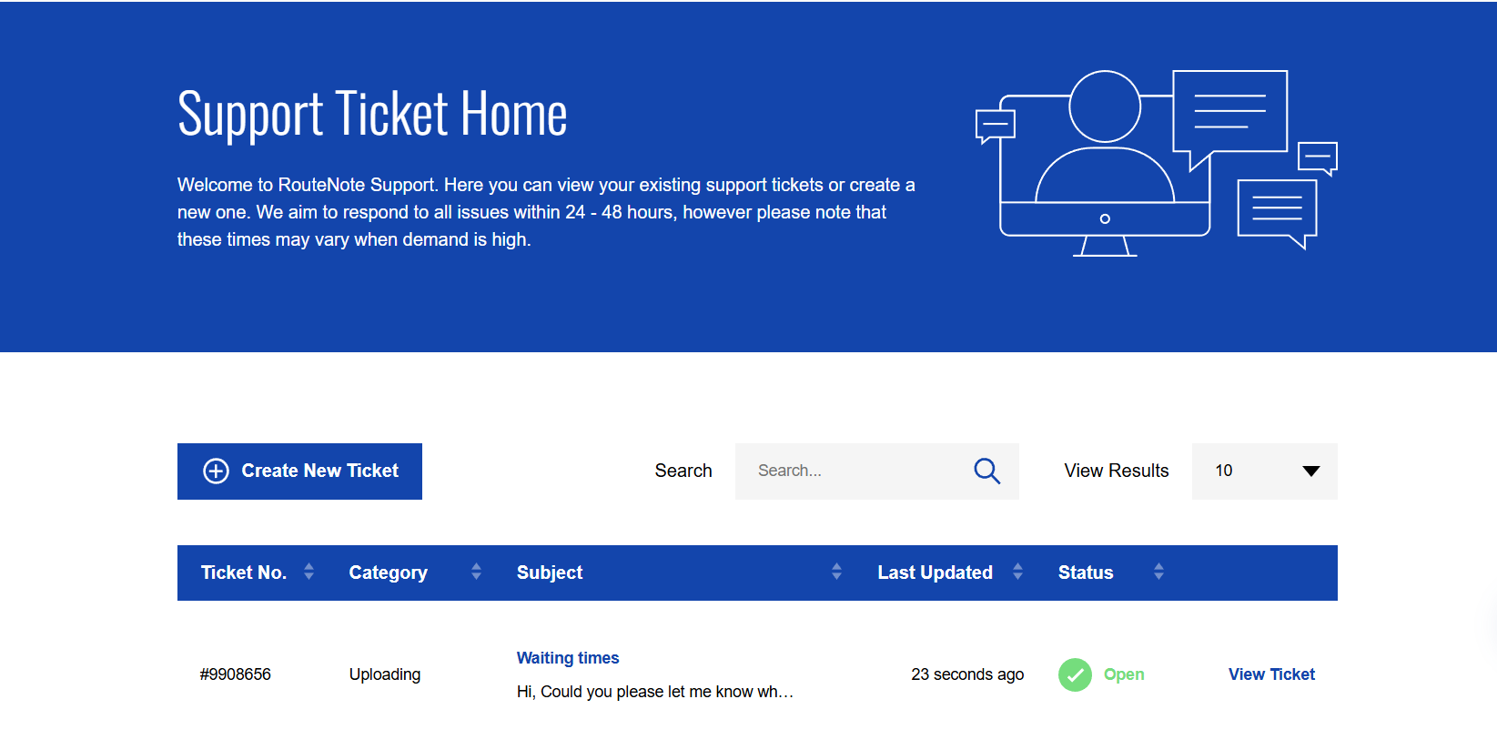 Where can I find my ticket number? - RouteNote Support Hub