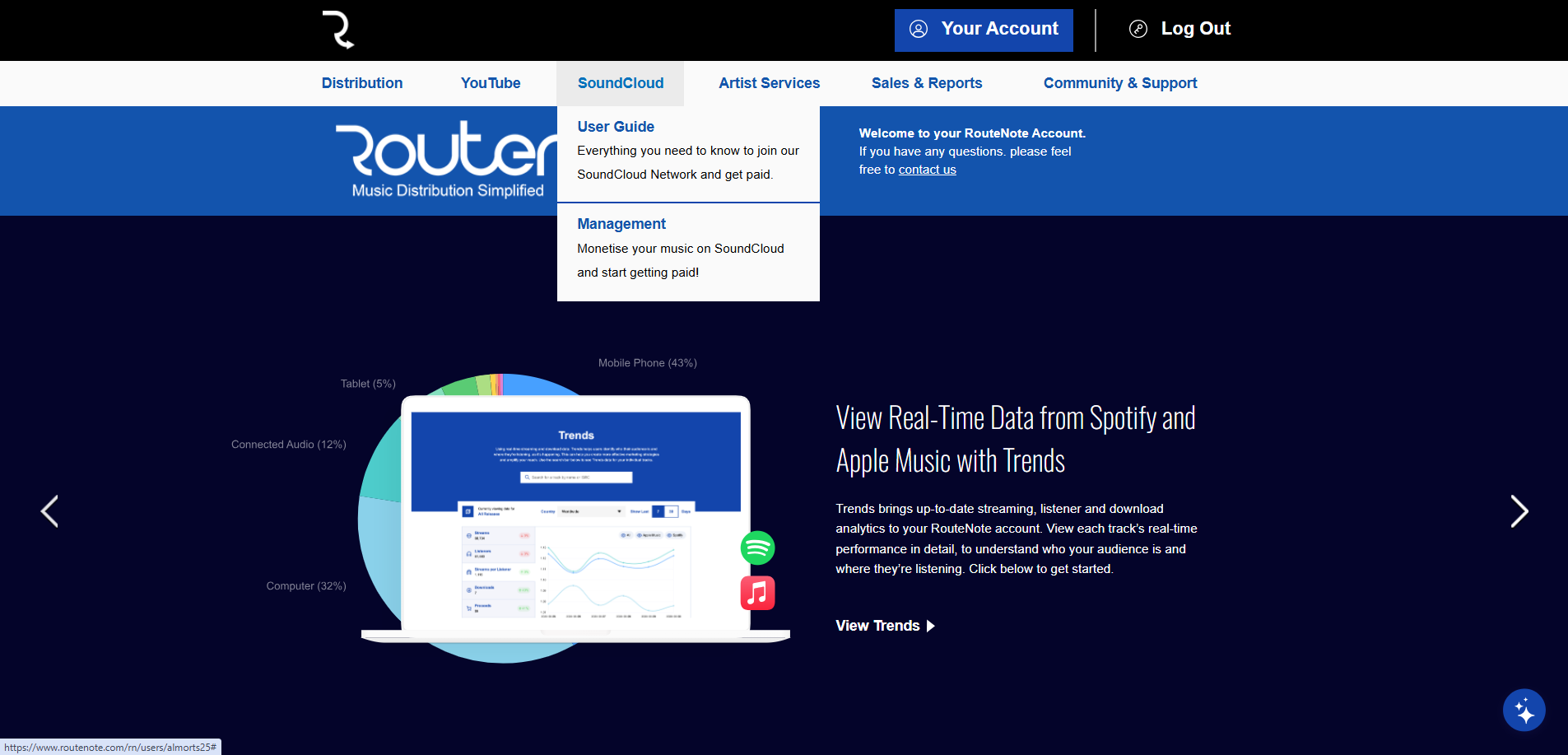 How can I link my SoundCloud profile on RouteNote? - RouteNote Support Hub